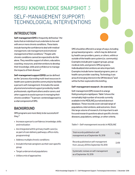 Knowledge Snapshots 1-3 - MSSU